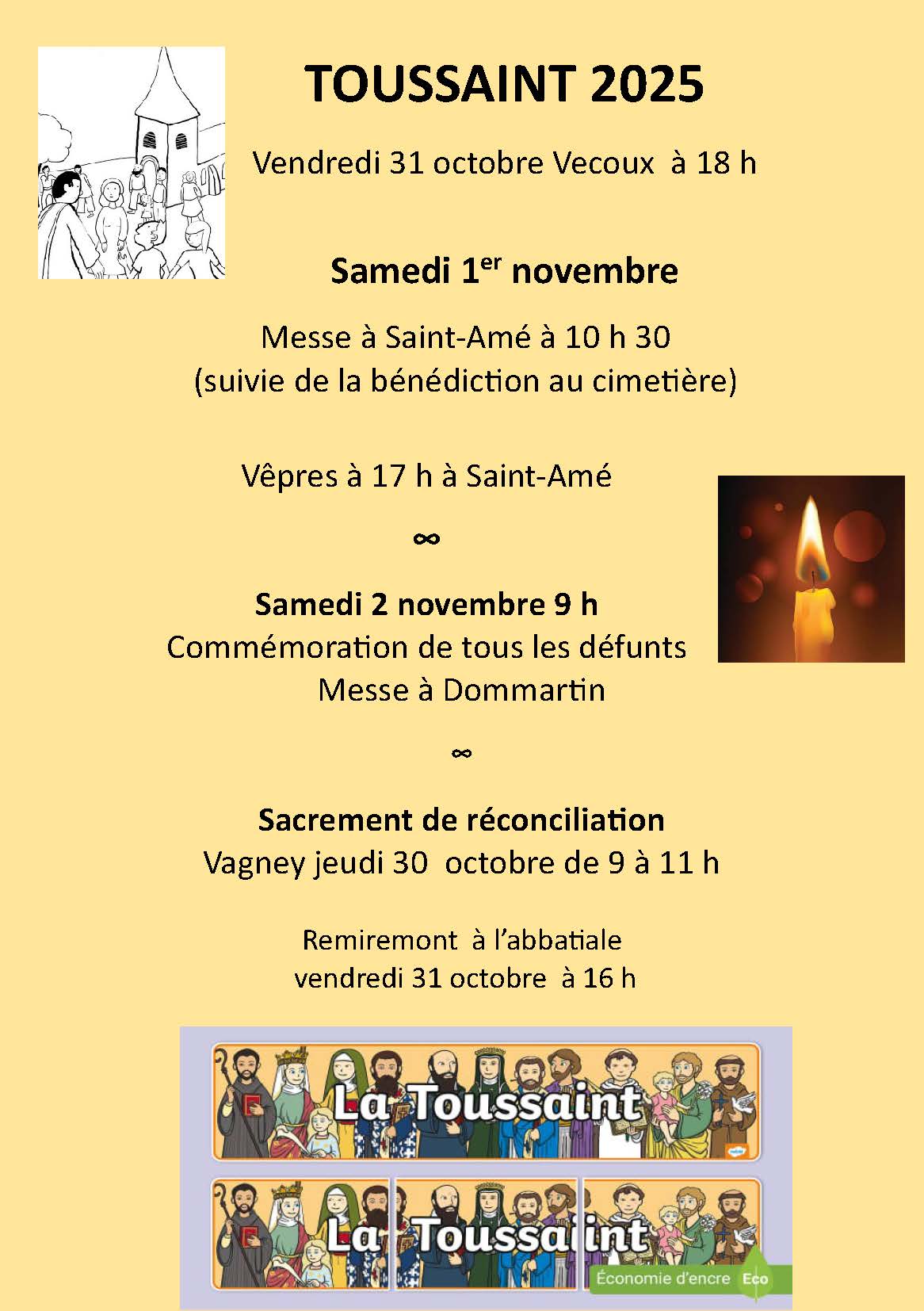 TOUSSAINT 2025 | Paroisse Saint-Amé-des-Trois-Vallées